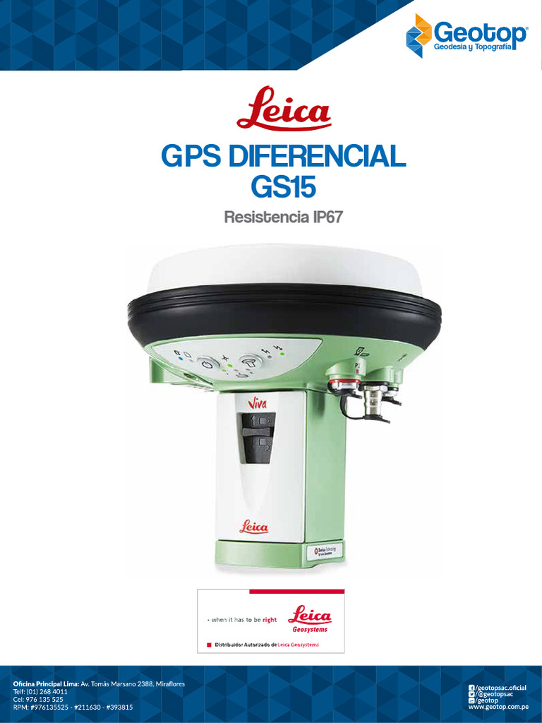 12-gs15-gps Diferencial gs15 Leica Geotop | PDF | Sistema de Posicionamiento Global | Sistema de ...