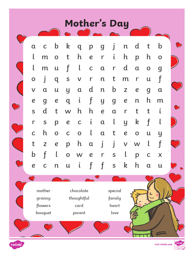 Roi T 2546146 Mothers Day Word Search English Gaeilge Ver 1 | PDF
