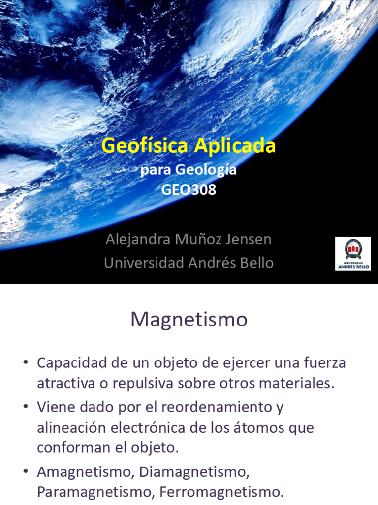 Clase 7 - Magnetismo - Terrestre | PDF | Campo magnético de la tierra | Magnetismo