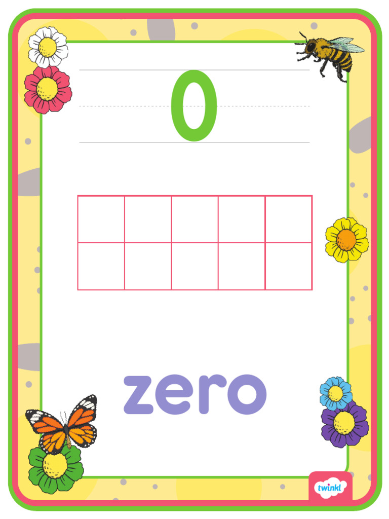 Color Floral Theme Numbers 0-20 Posters | PDF