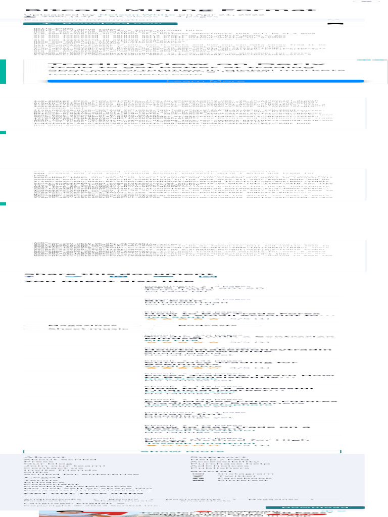 Bitcoin Mining Format | PDF | Foreign Exchange Market | Cryptocurrency