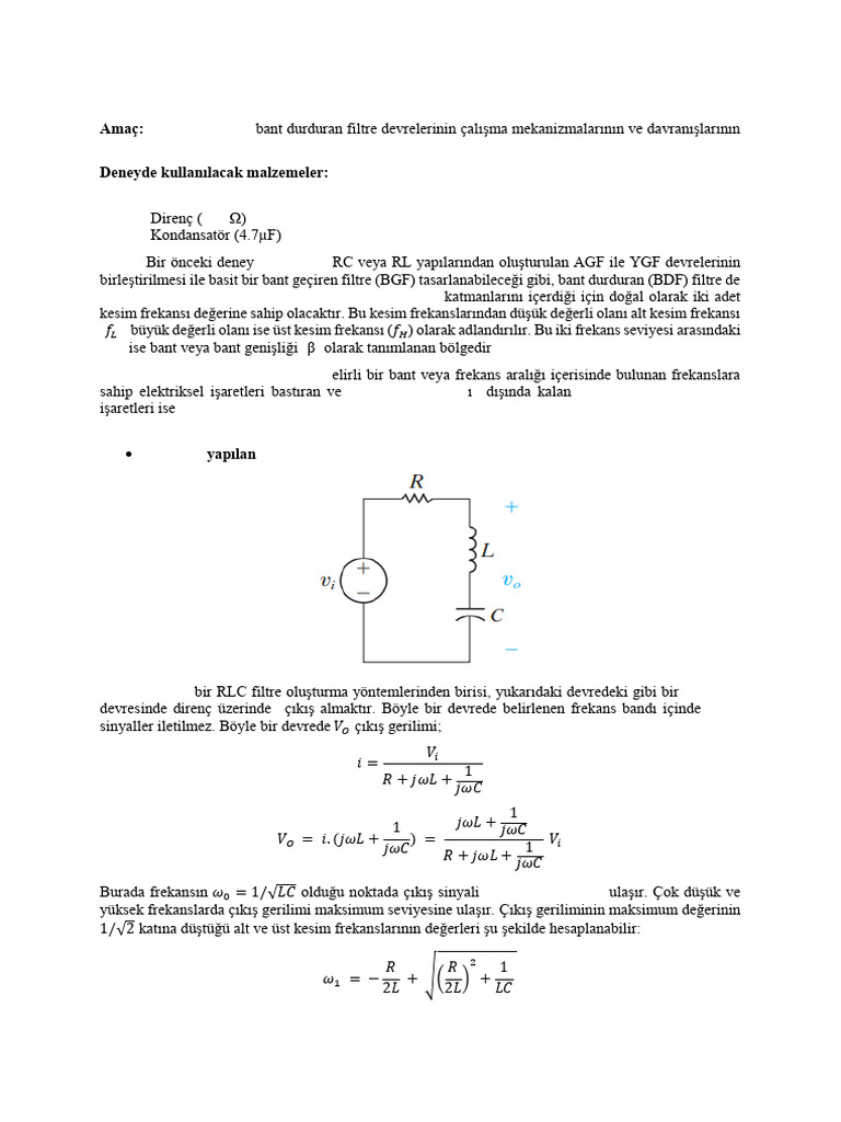Online Deney 3 | PDF