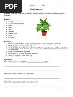 Plant Growth Observation Log | PDF