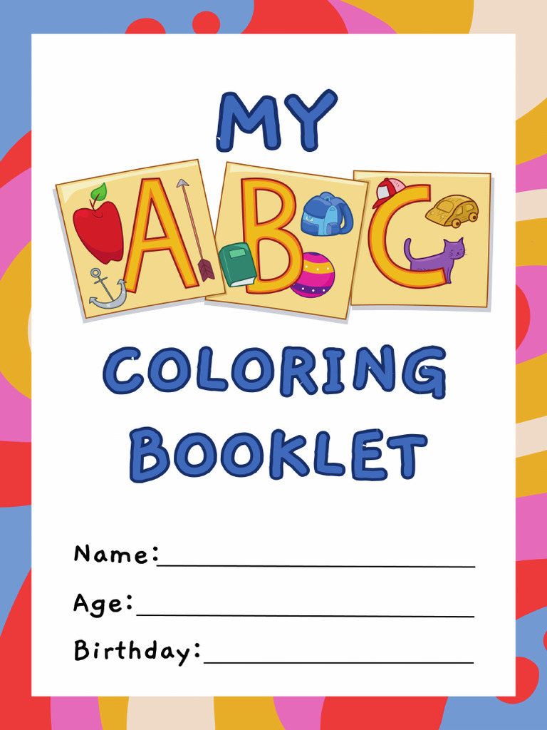 Pink Cute My ABC Coloring Booklet Worksheet | PDF