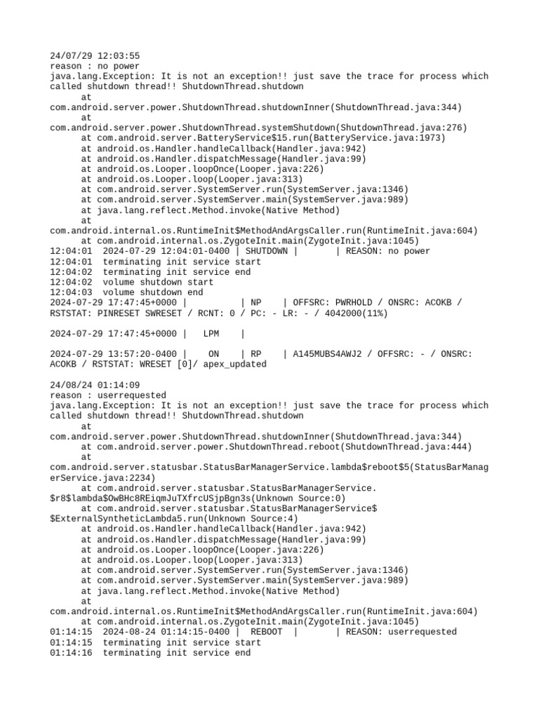 Power Off Reset Reason Backup Pdf Java Programming Language Programming Paradigms