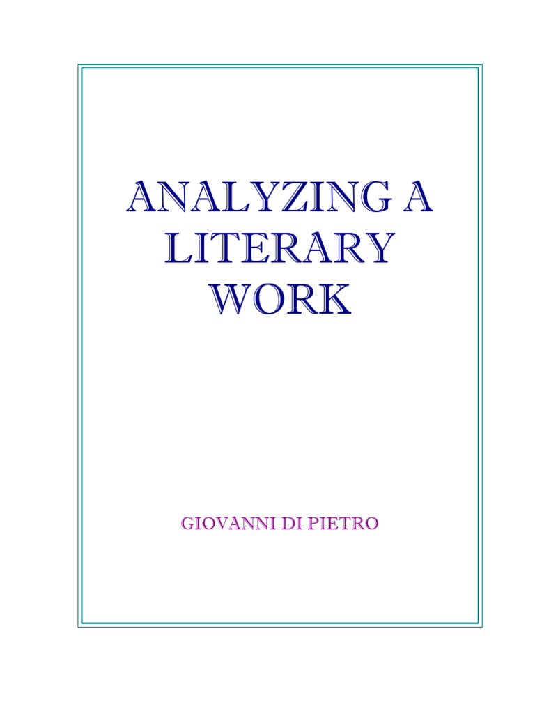 Literary Analysis Guide by Di Pietro | PDF | Poetry | Essays