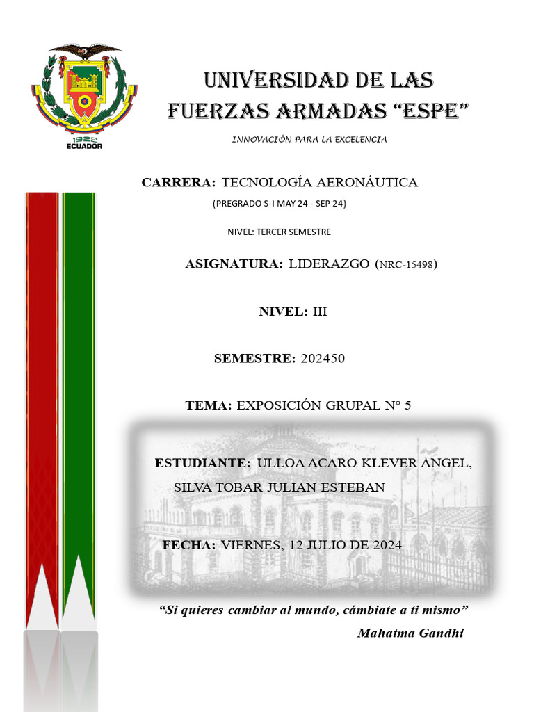 Esposición Grupo N°5 Ulloa Silva | PDF | Liderazgo | Ecuador