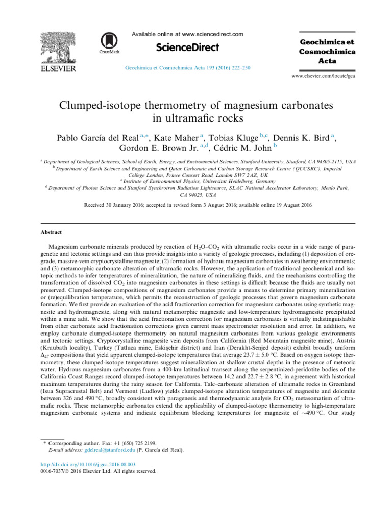 Clumped Isotopes | PDF