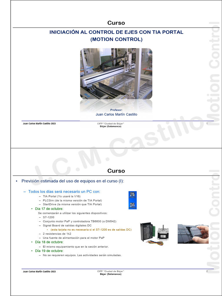 1-Iniciación Al Motion Control | PDF | Controlador lógico programable | Realimentación