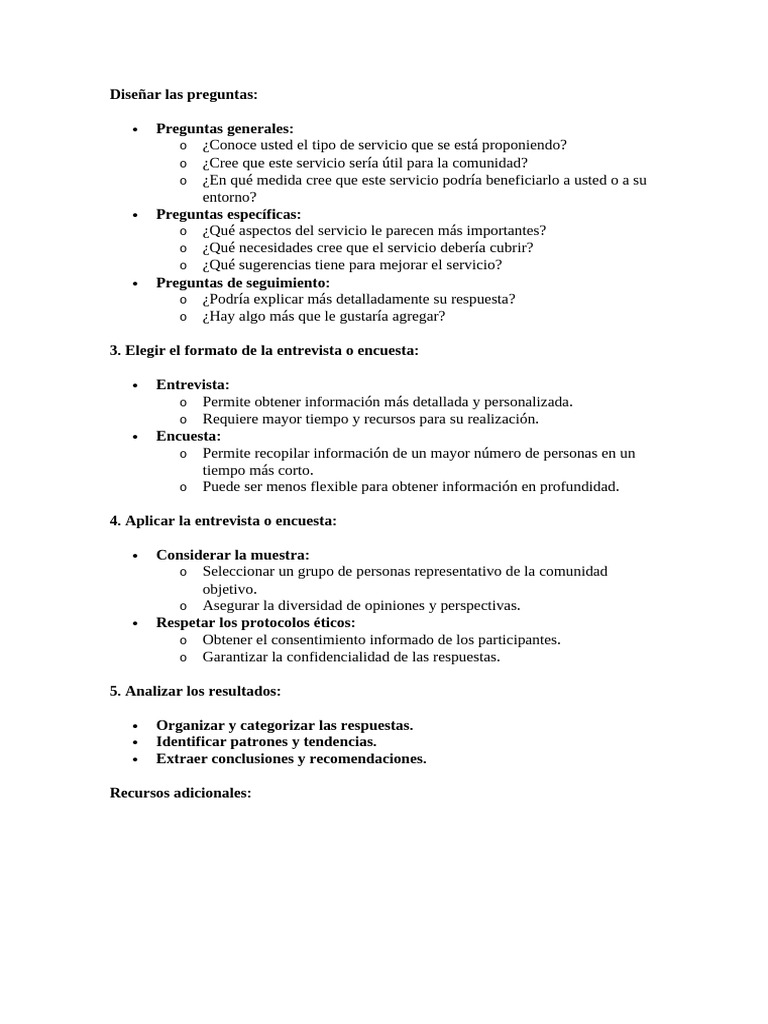 Diseñar Las Preguntas Entrevistas | PDF