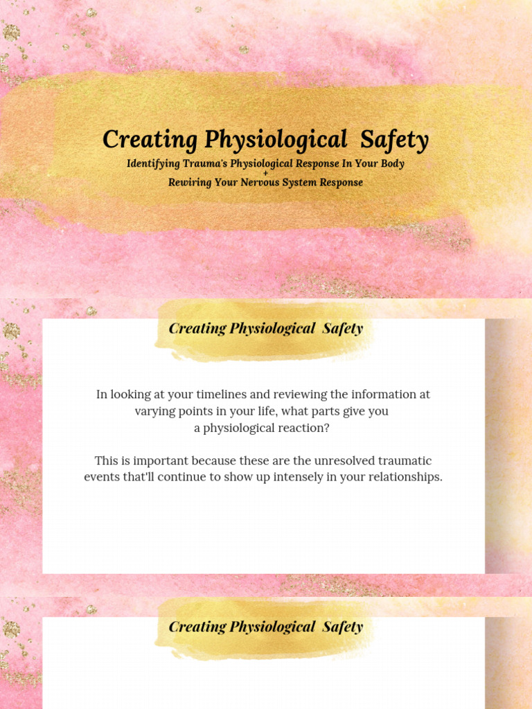 Creating Physiological + Relational Safety Part 2 SLIDES | PDF ...