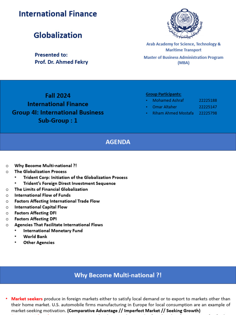 Lect. 2 - Globalization Presentation | PDF | International Monetary Fund | Investing