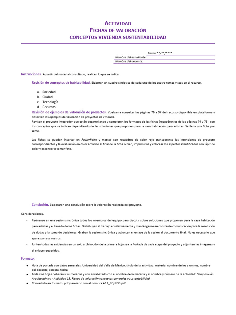 U4 - Actividad 13 - Fichas | PDF | Arte