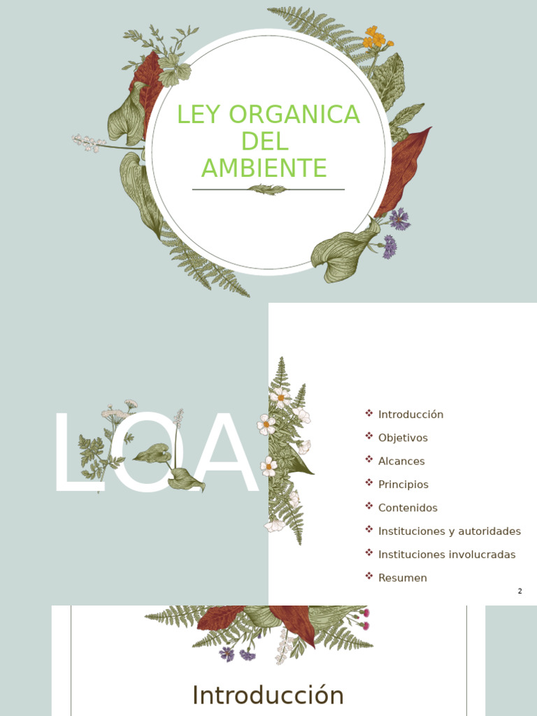 LOAA | PDF | Sustentabilidad | Entorno natural