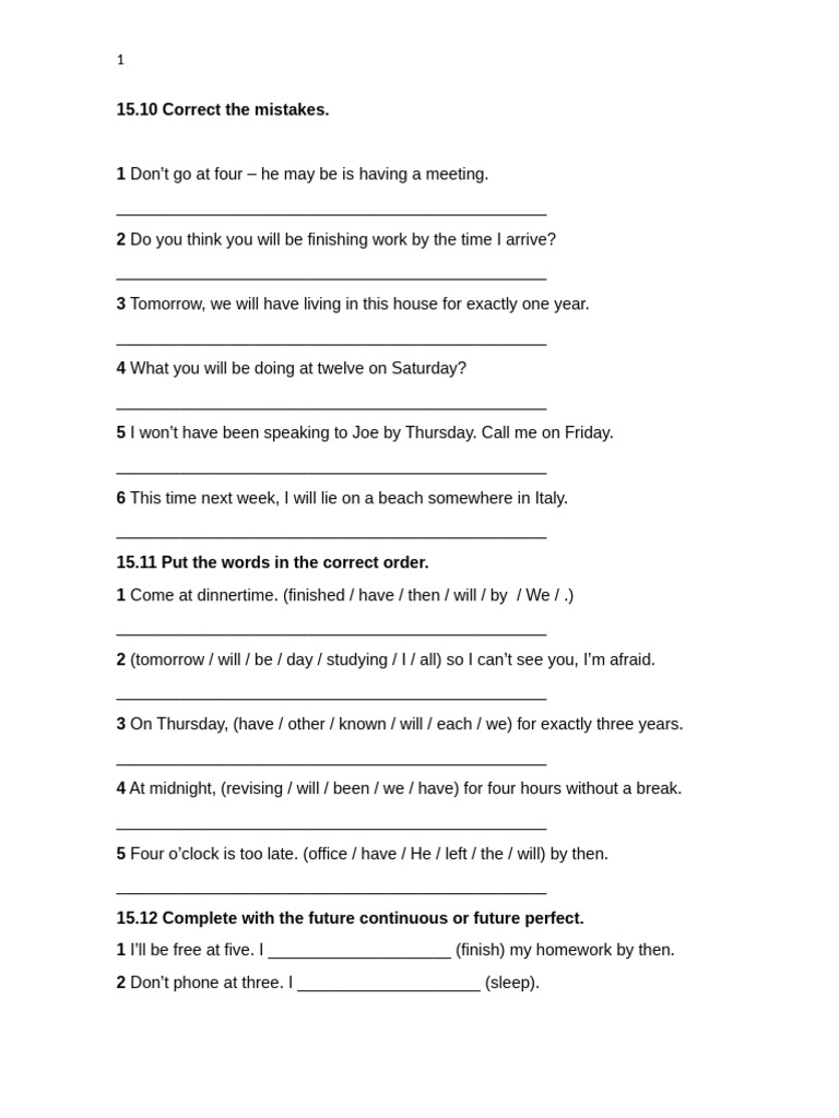 English Grammar Exercises | PDF