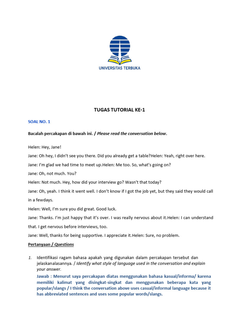 TUGAS 1 - Bahasa Inggris | PDF | Engineering