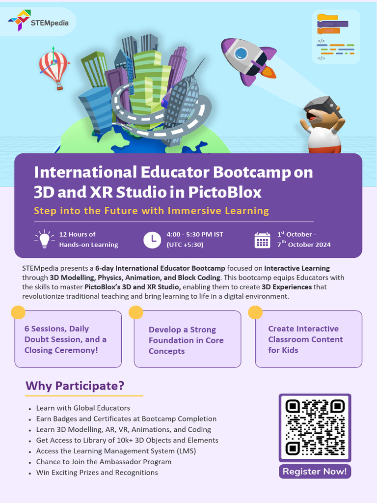 3D and XR Studio Bootcamp Brochure | PDF | Teachers | Educational Technology