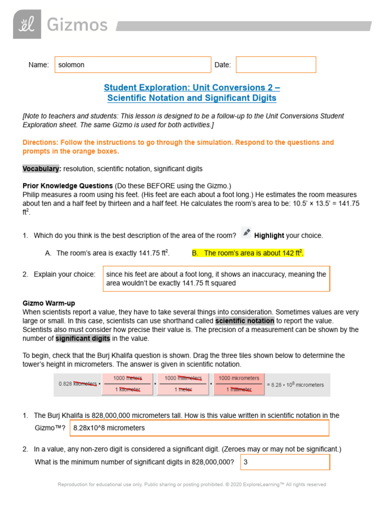 Solomon Araya - UnitConversions2 | PDF | Significant Figures | Metre