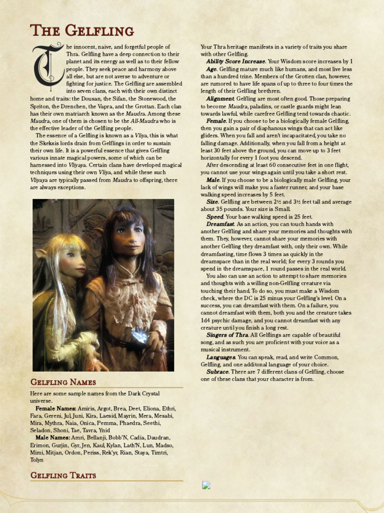 The Gelfling - The Homebrewery | PDF
