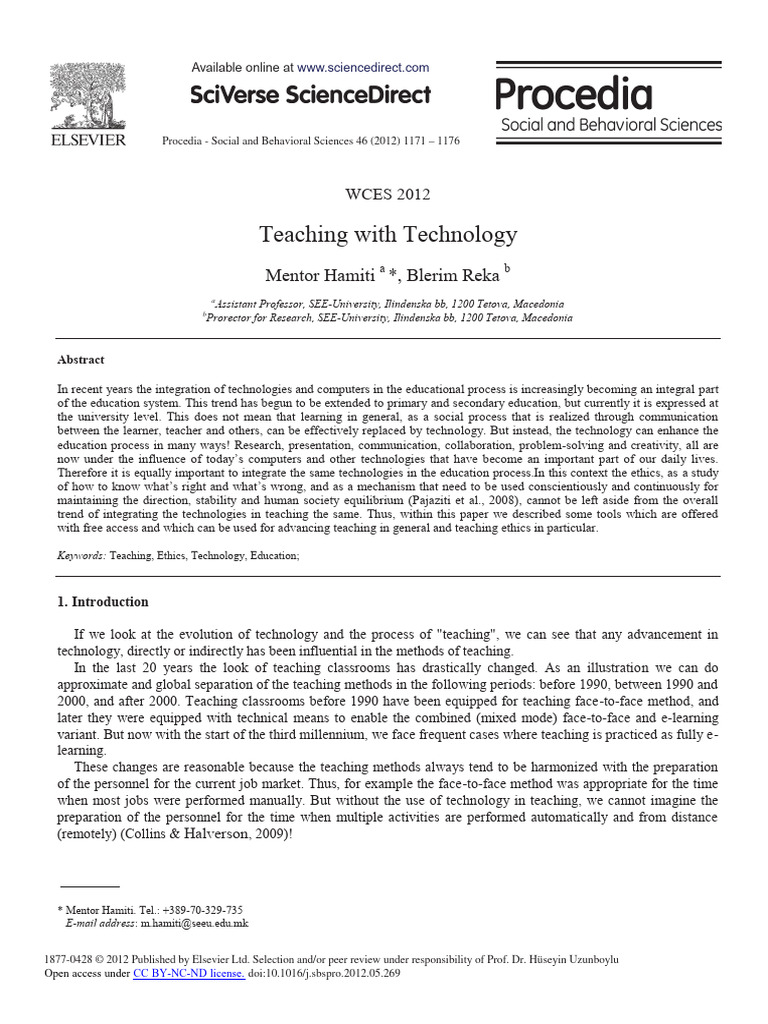 Enhancing Education with Technology | PDF | Learning | Teachers