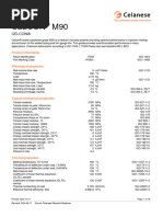 TDS Celcon M90 | PDF | Extrusion | Strength Of Materials