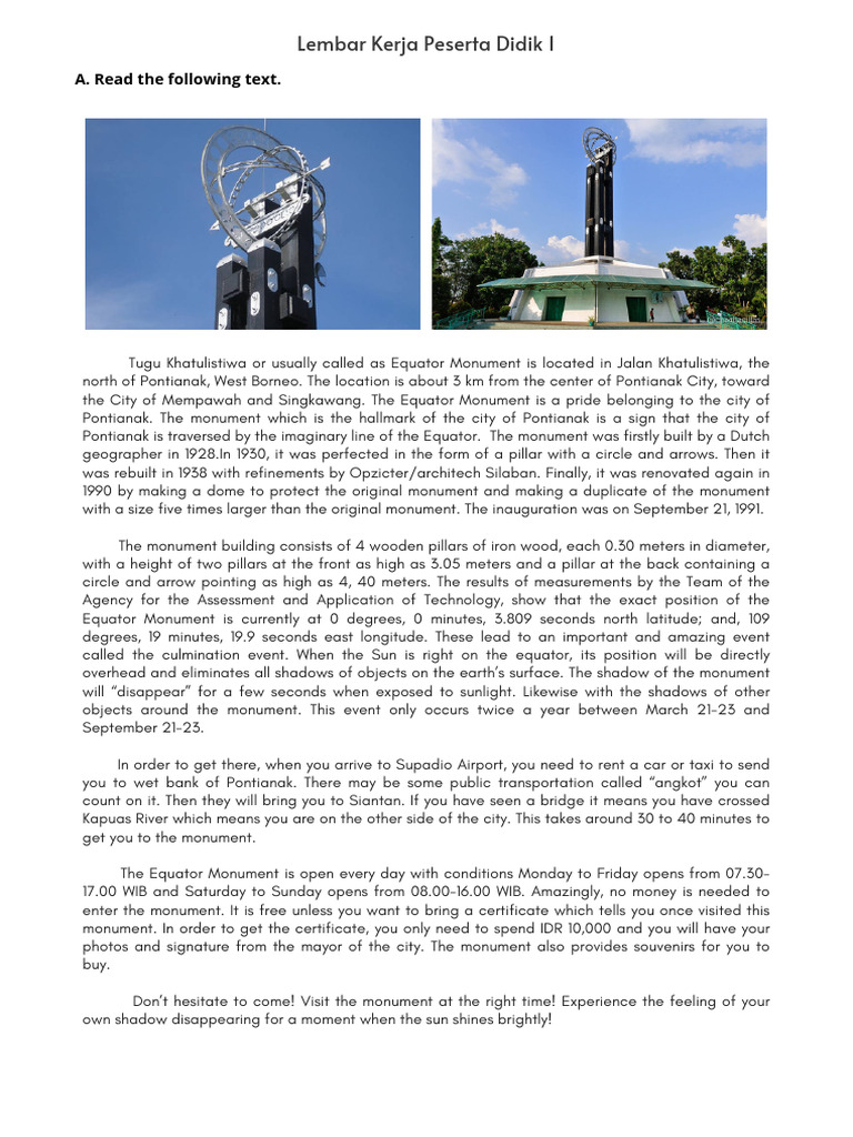 Teks 1 Dan 2 - Descriptive Text | PDF | Travel