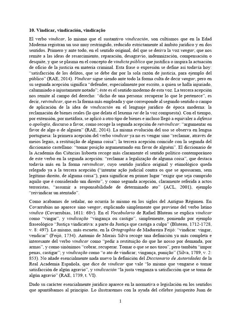 Vindicar, Vindicación | PDF | Justicia | Crimen y violencia