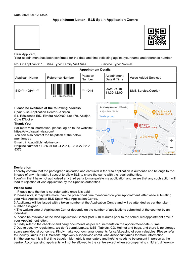 Appointment Letter ABJ107800026024 | PDF | Travel Visa | Government And ...