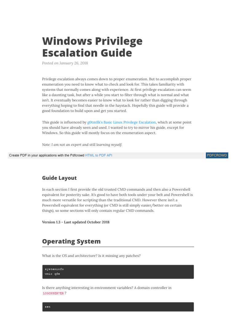 Windows Privilege Escalation Guide | PDF | Windows Registry | File ...