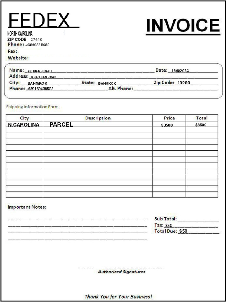 Fedex Invoice Payment | PDF