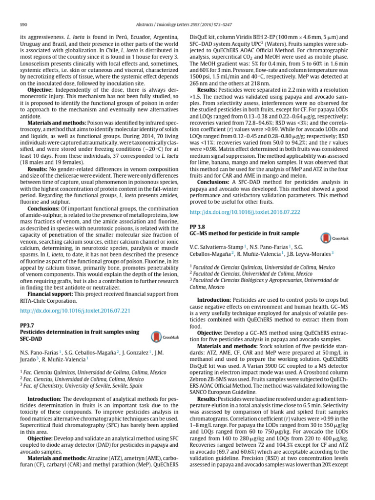 Salvatierra Stamp Et Al. 2016 | PDF | Gas Chromatography | Chromatography