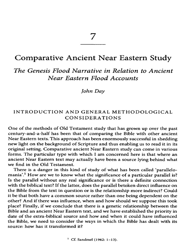 Genesis Flood and Mesopotamian Parallels | PDF | Genesis Flood ...