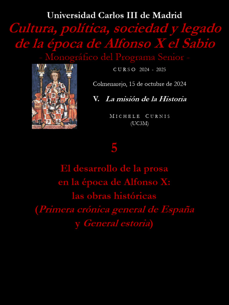 Curso Sobre La Época de Alfonso X El Sabio 5 (15 X 2024) | PDF