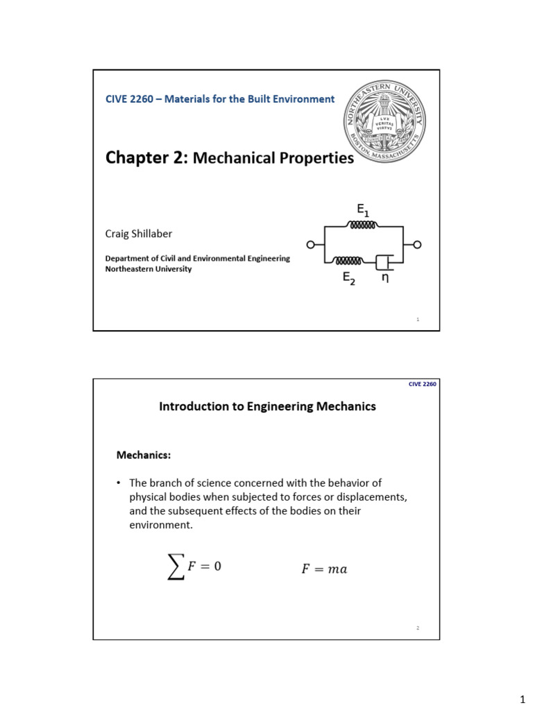 Chapter 2 - Mechanical Properties - Handout | PDF | Bending ...