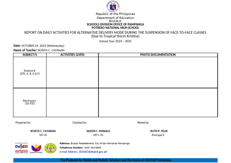 ADM Report Template | PDF
