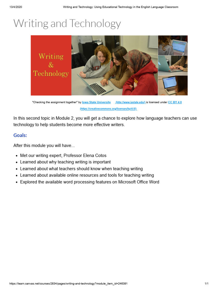 Writing and Technology - Using Educational Technology in The English ...