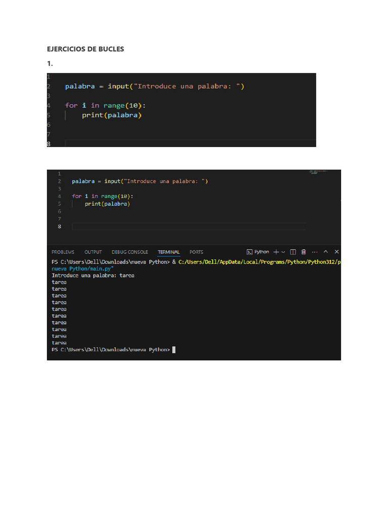 Ejercicios de Bucles y Diccionarios | PDF