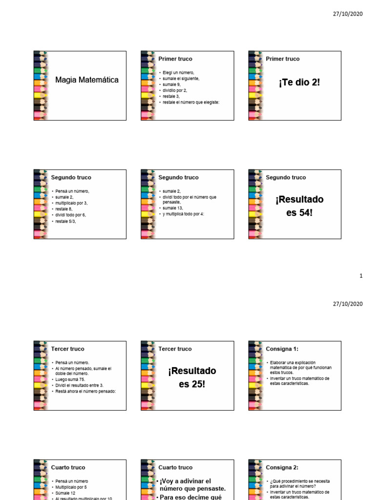 Trucos de Magia Matemática Revelados | PDF