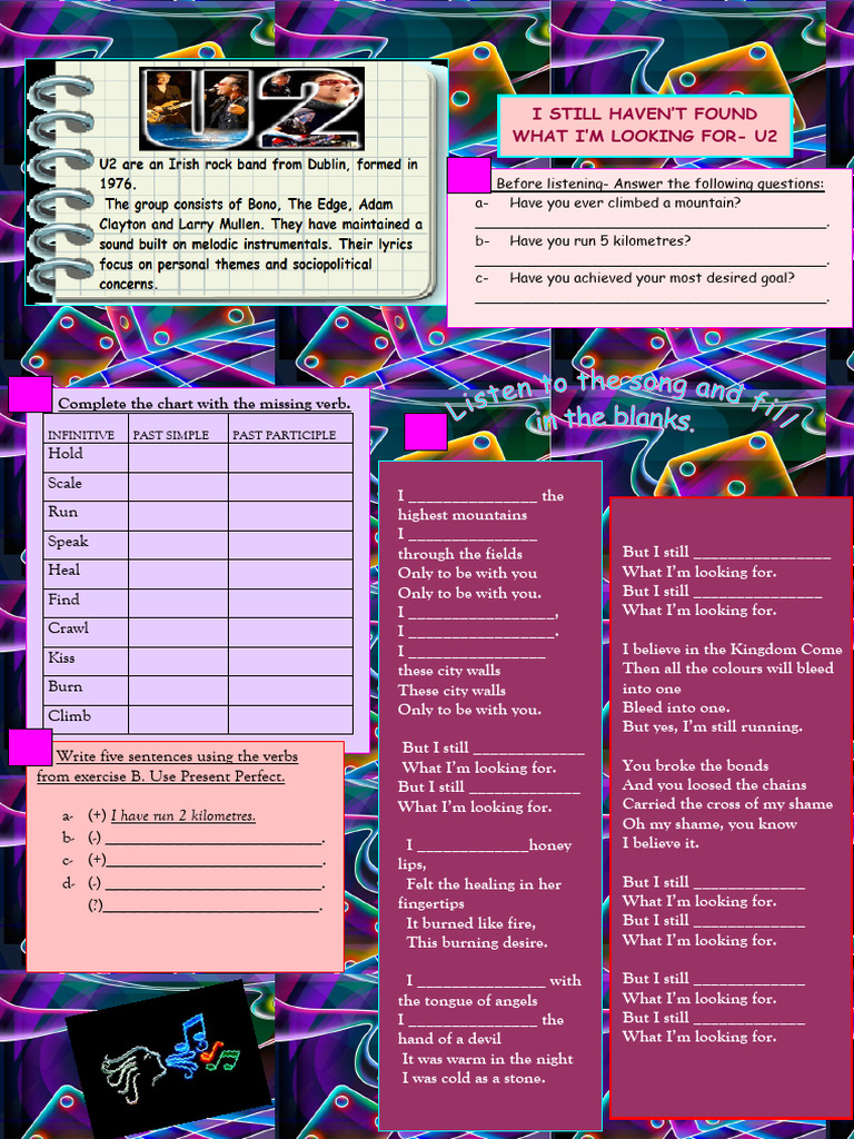 Present Perfect Song - 54502 | PDF | Semantic Units | Language Families