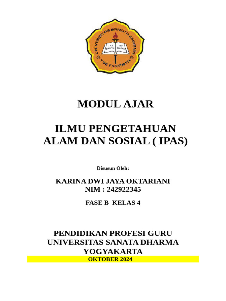 Modul Ajar-Karina Dwi Jaya Oktariani - 242922345 | PDF