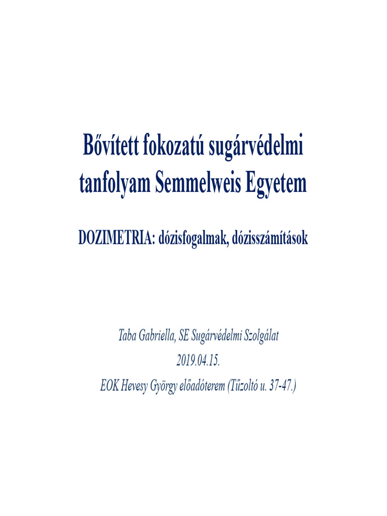 04a Taba Gabriella Dozisfogalmak | PDF