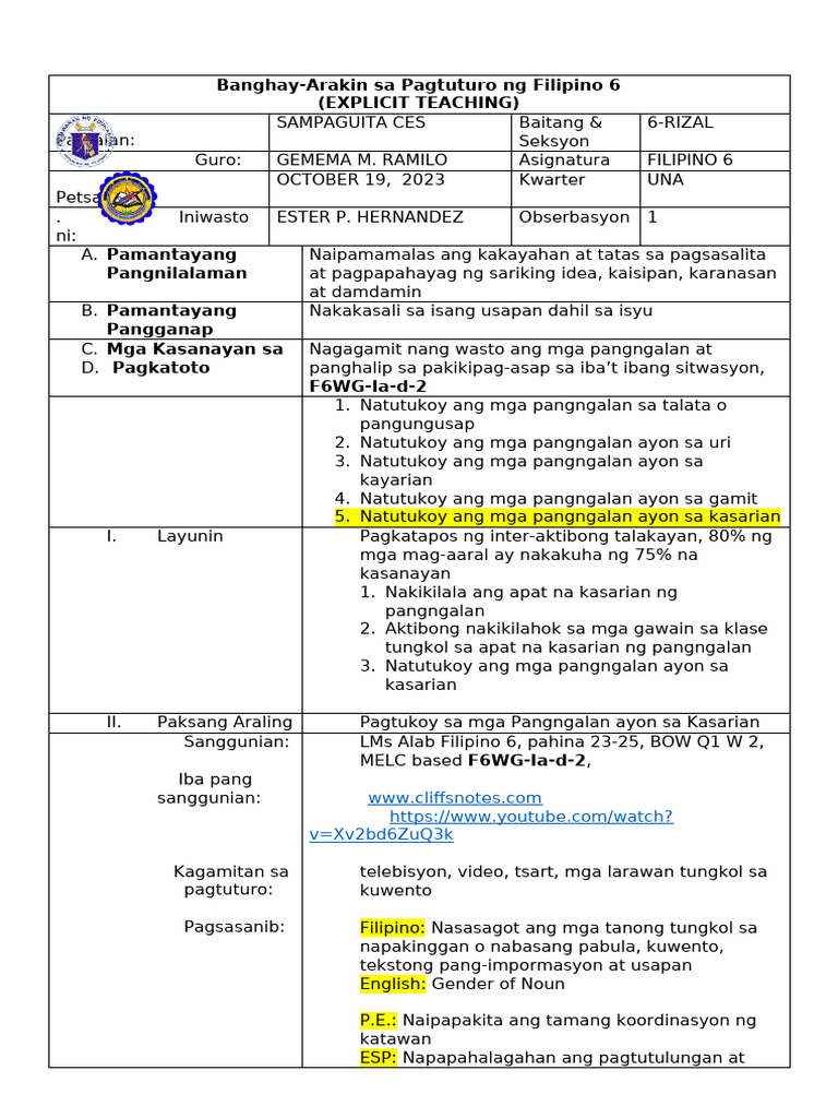 Lesson-Plan-Ester 2 | PDF