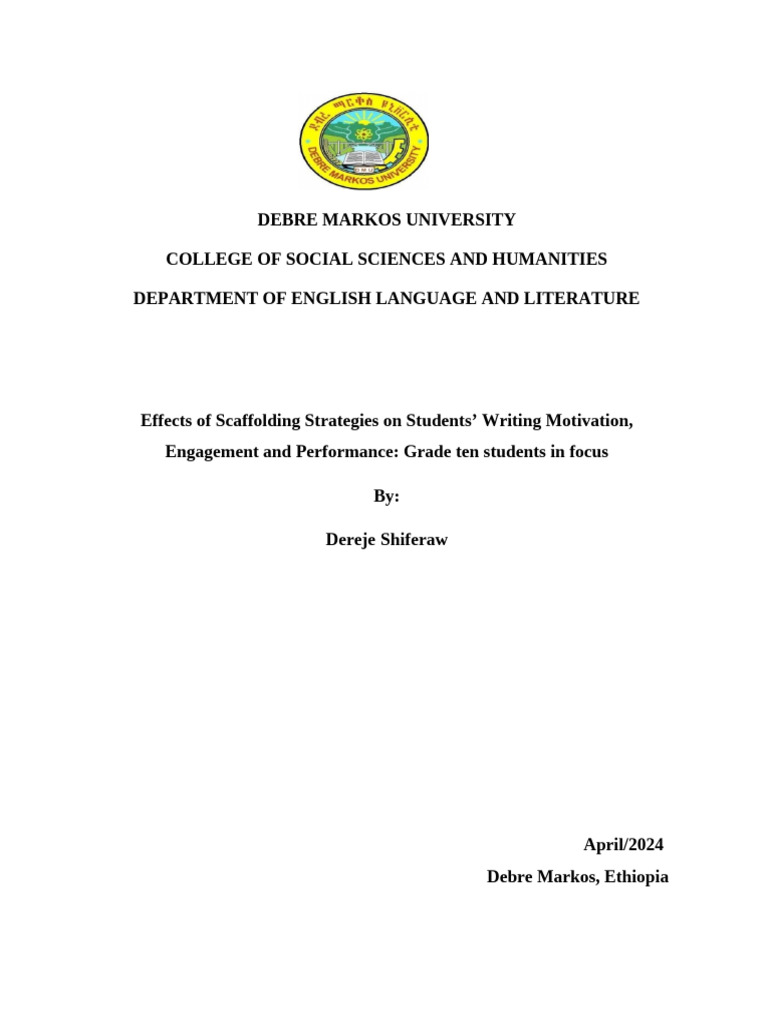 Dereje S | PDF | Motivational | Motivation