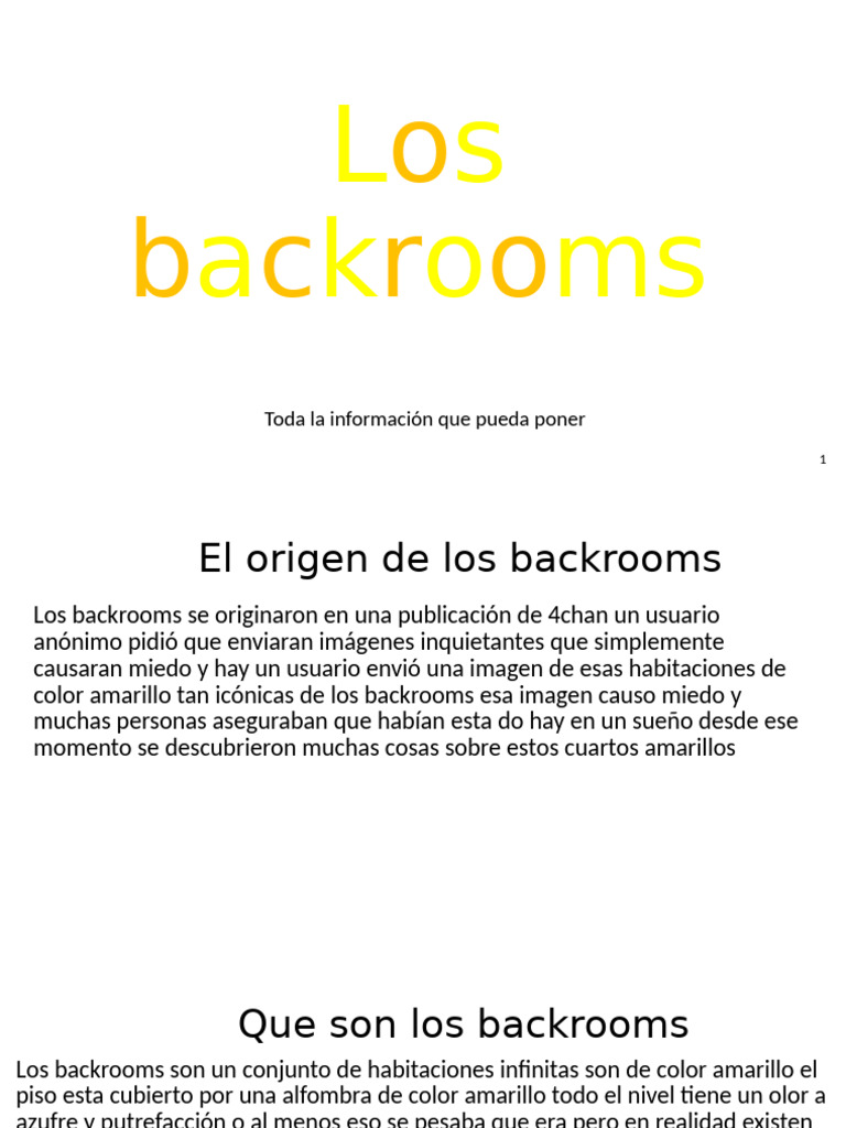 Los Backrooms | PDF | Agua