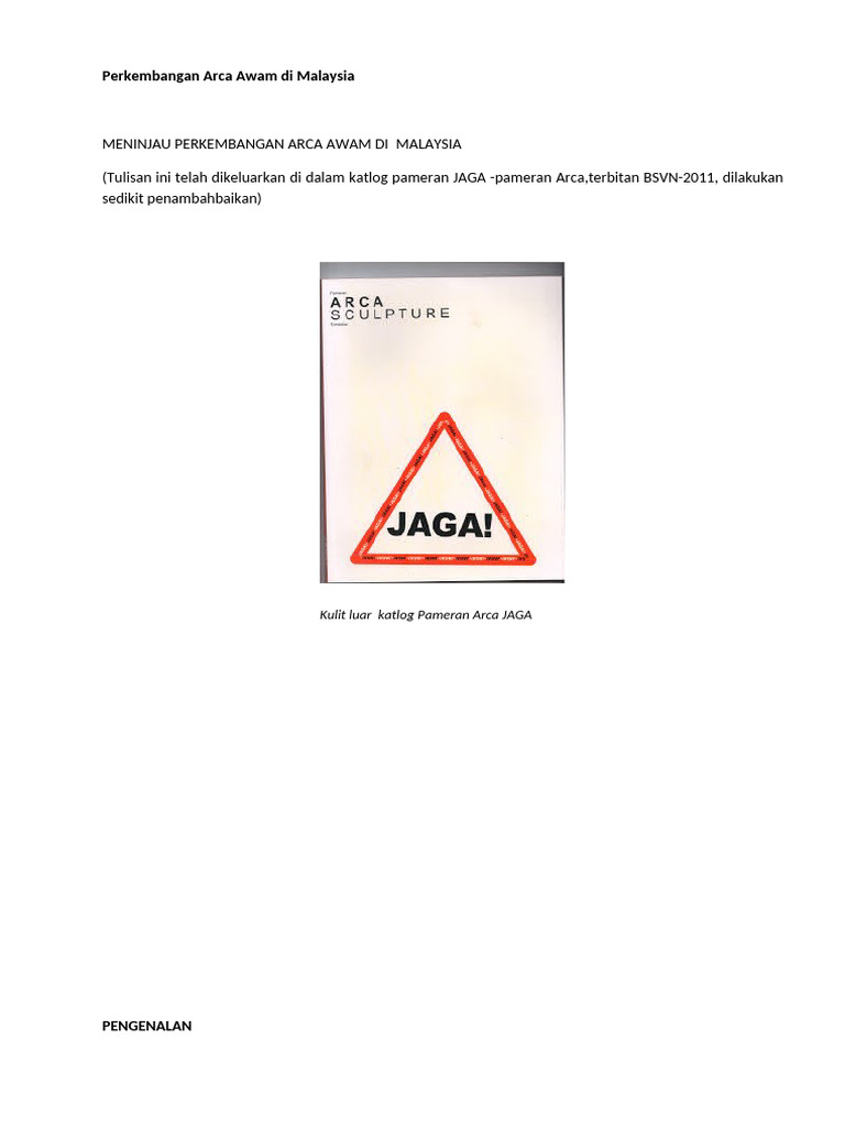 Perkembangan Arca Awam Malaysia | PDF | Ilmu Sosial | Sejarah