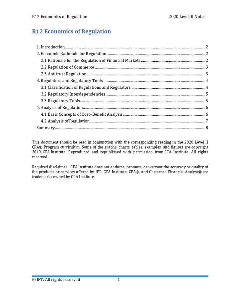 R12 Economics of Regulation | PDF | Externality | Competition Law
