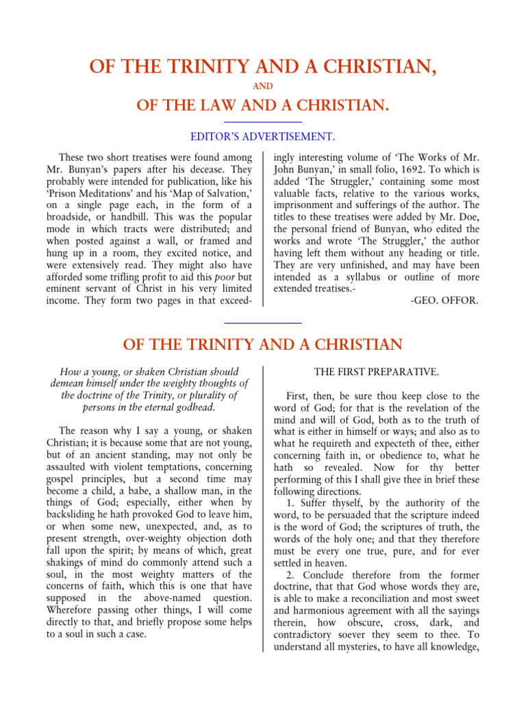 The Trinity and A Christian & The Law and A Christian | PDF | God In ...