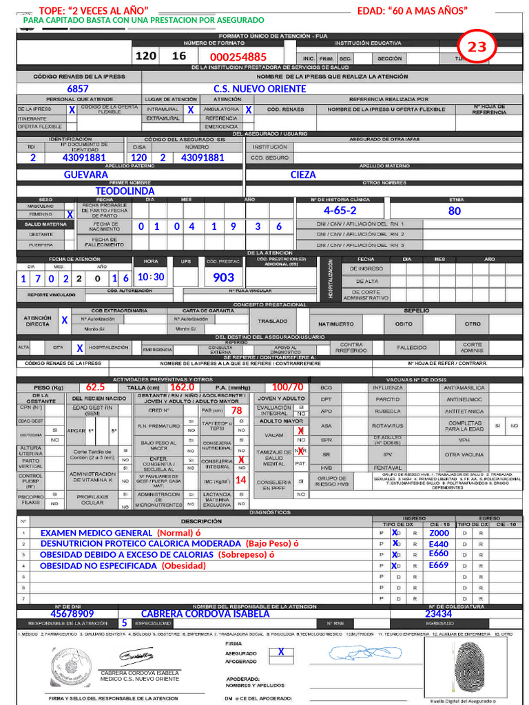 Modelo de Fua - 903 - 2019 | PDF | Enfermedades y trastornos | Cuerpo humano