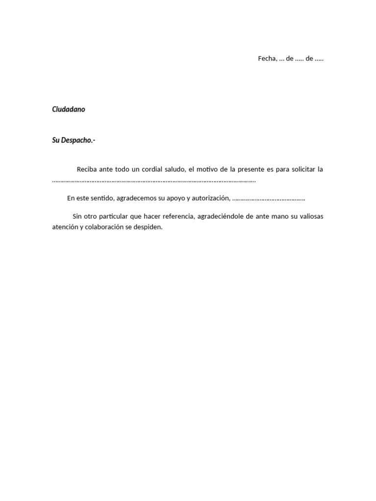 Carta Modelo | PDF