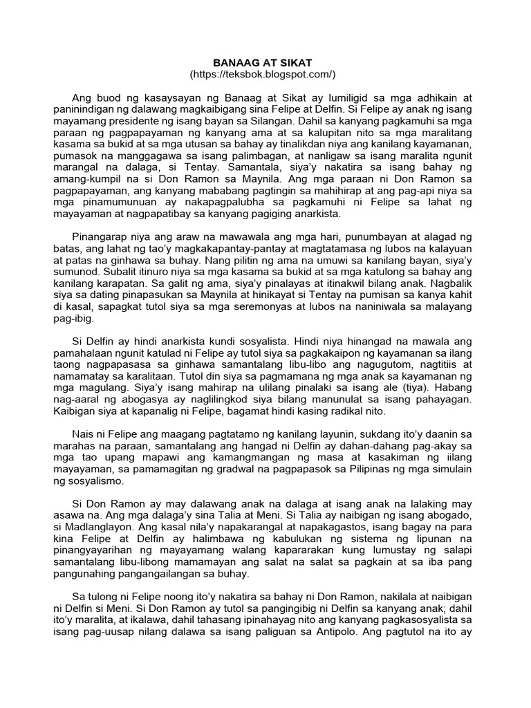 Banaag at Sikat | PDF